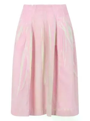 Marni Stroke-print Midi Skirt - Pink