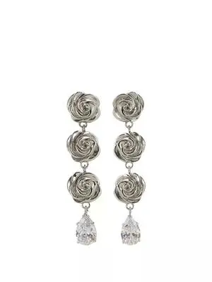 Magda Butrym Rose Drop Earrings - Silver