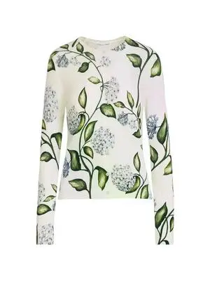 Oscar De La Renta Floral-print Cardigan - White