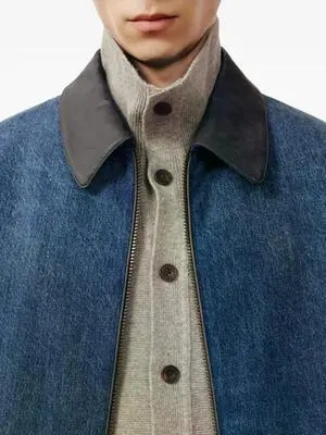 CROQUIS Zipped Denim Jacket - Blue