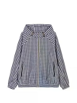 CROQUIS Plaid Hooded Jacket - Blue