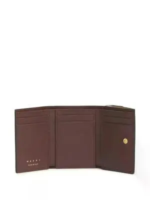 Marni Tri-fold Saffiano-leather Wallet
