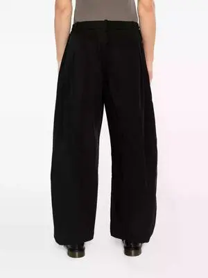 CROQUIS Tapered Drawstring Trousers - Black