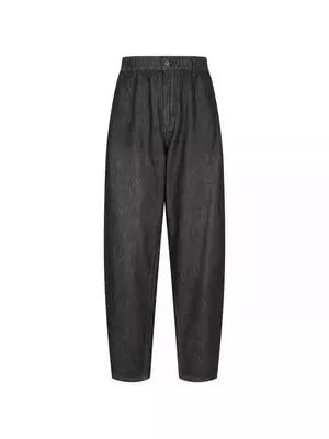 CROQUIS Pleated Loose-fit Jeans - Black