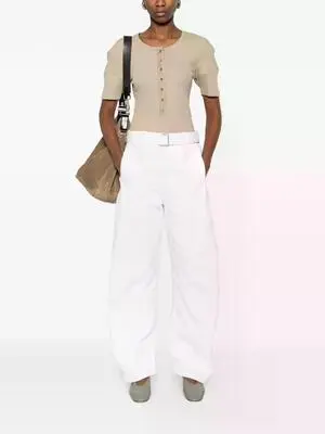 LEMAIRE Lemiare Buttoned Ribbed Cotton-linen Henley