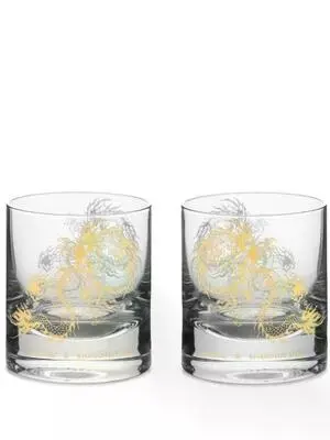 Shanghai Tang Dragon Two-piece Whiskey Glass Set - Gold