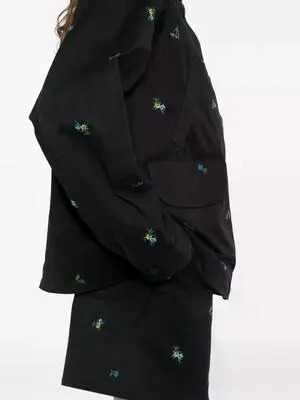 JNBY Embroidered Rolled-hem Shorts