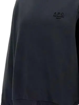 A.p.c. Ribbed Embroidered-logo Sweatshirt