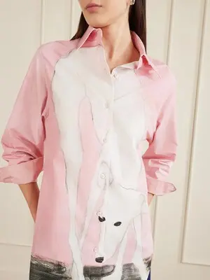 S.S.DALEY Lurcher Printed Cotton-poplin Shirt