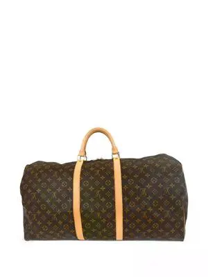 LOUIS VUITTON 2002 Keepall 60 Duffle Bag - Brown