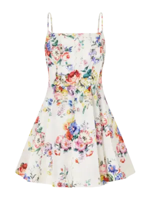 Camilla Paneled Embellished Floral-print Mini Dress - Multi