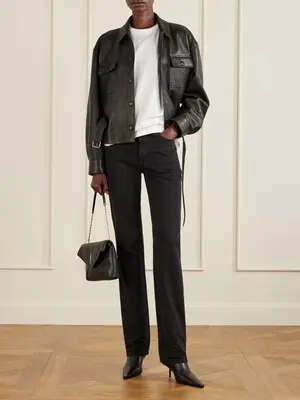 Saint Laurent Cassandre Textured-leather Shoulder Bag