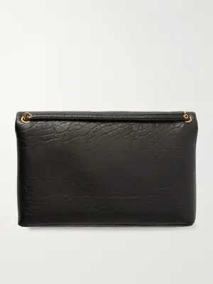 Saint Laurent Cassandre Textured-leather Shoulder Bag