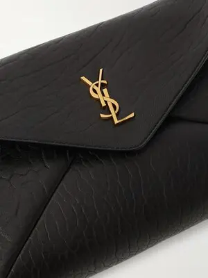 Saint Laurent Cassandre Textured-leather Shoulder Bag