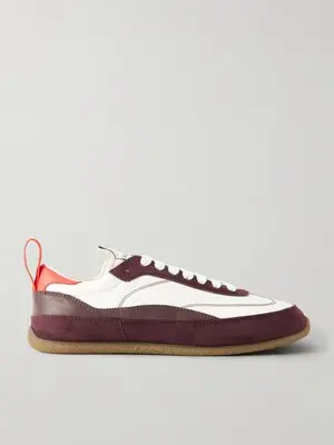 Alexander McQueen Suede And Leather-trimmed Shell Sneakers - Brown
