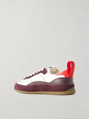 Alexander McQueen Suede And Leather-trimmed Shell Sneakers - Brown