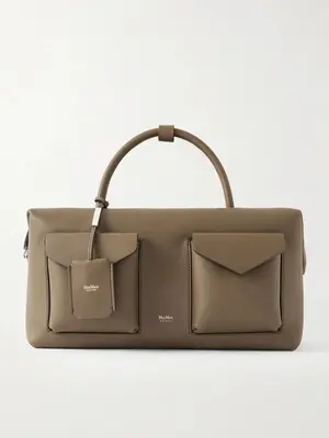 Max Mara Textured-leather Tote - Brown
