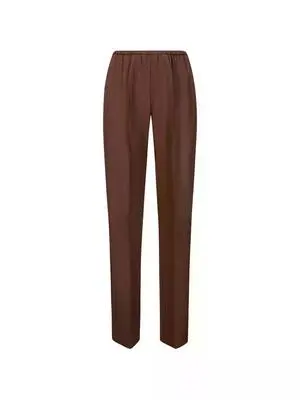 FORTE_FORTE Elasticated Trousers - Brown