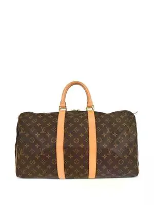 LOUIS VUITTON 2002 Keepall 45 Monogram Canvas Duffle Bag - Brown