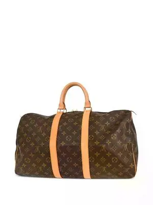 LOUIS VUITTON 2002 Keepall 45 Monogram Canvas Duffle Bag - Brown