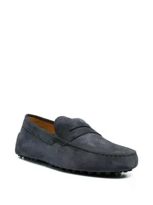 TOD'S Suede Penny Loafers - Blue