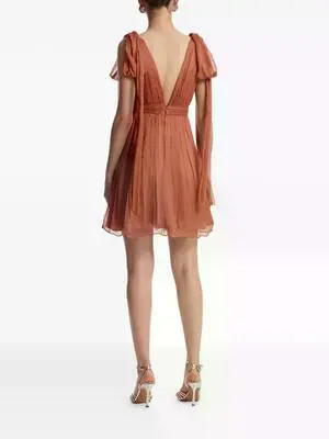 FRAMBOISE Tie-detail V-neck Dress