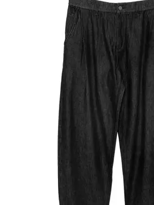 CROQUIS Pleated Loose-fit Jeans - Black