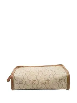Dior 20th Century Honeycomb Coated Canvas Pouch