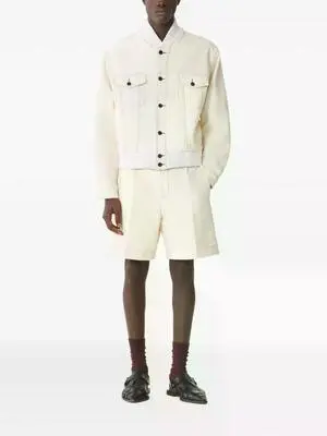 LANVIN Ribbed Jacket With Chest Pockets - Neutrals