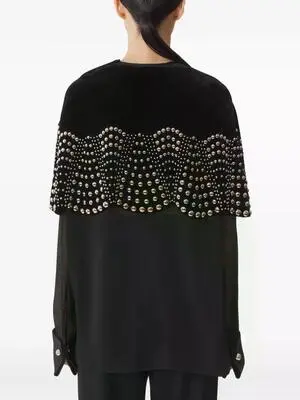 LANVIN Beaded Velvet Top