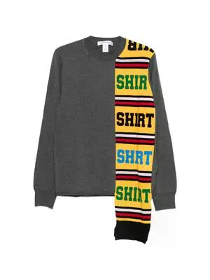 Comme Des Garçons Lettering-panel Sweater