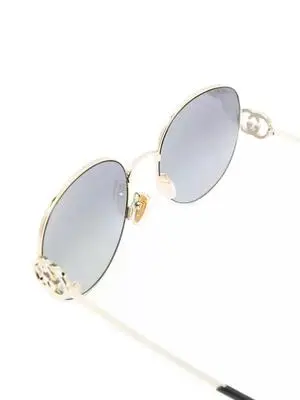 Gucci Logo-detail Round-frame Sunglasses