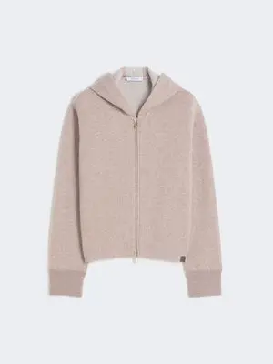 Max Mara Cashmere And Wool Jersey Hooded Sweatshirt