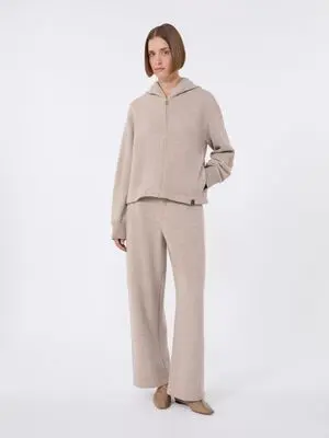 Max Mara Cashmere And Wool Jersey Hooded Sweatshirt