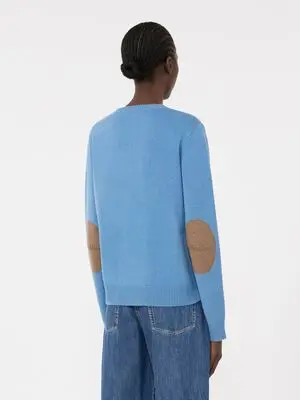 Max Mara Wool And Cashmere Sweater With Patch Detail
