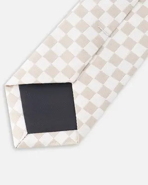 DEUX PAR DEUX Sand Check Neck Tie
