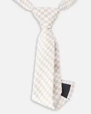 DEUX PAR DEUX Sand Check Neck Tie