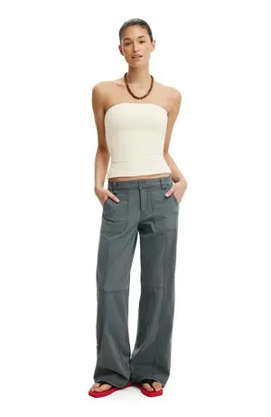 COTTON ON Lexi Low Rise Utility Pant - Dark Shadow