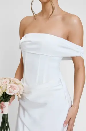 SIX STORIES Corset Maxi Dress With Twist Straps