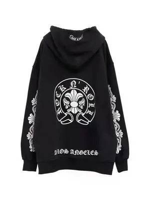 AMAL GUESSOUS Logo Print Zip-up Hoodie