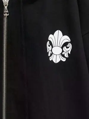 AMAL GUESSOUS Logo Print Zip-up Hoodie