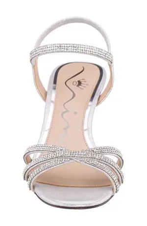 Nina Benarda Ankle Strap Sandal - Silver