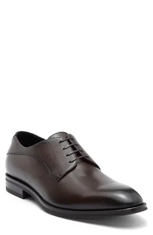 BOSS Derrek Plain Toe Derby - Dark Brown
