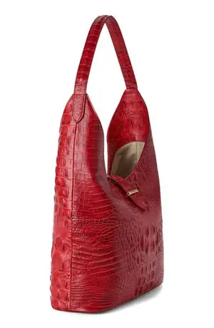 Brahmin Gwynne Croc Embossed Leather Shoulder Bag - Salsa