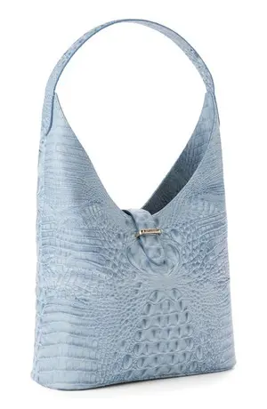 Brahmin Gwynne Croc Embossed Leather Shoulder Bag