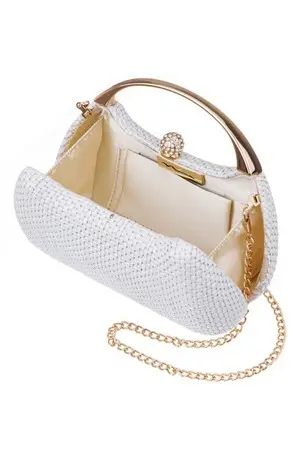 Nina Brando Frame Clutch - White