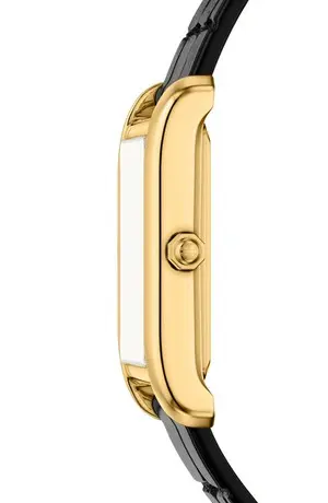 Tory Burch The Eleanor Slim Tank Watch - Black