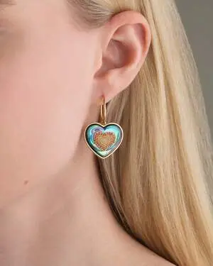EMILY P. WHEELER Rock Heart Earrings