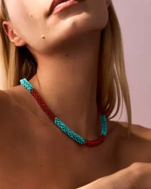 EMILY P. WHEELER Beaded Rope Necklace - Red