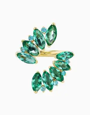 EMILY P. WHEELER Emerald Marquise Cocktail Ring - One-color